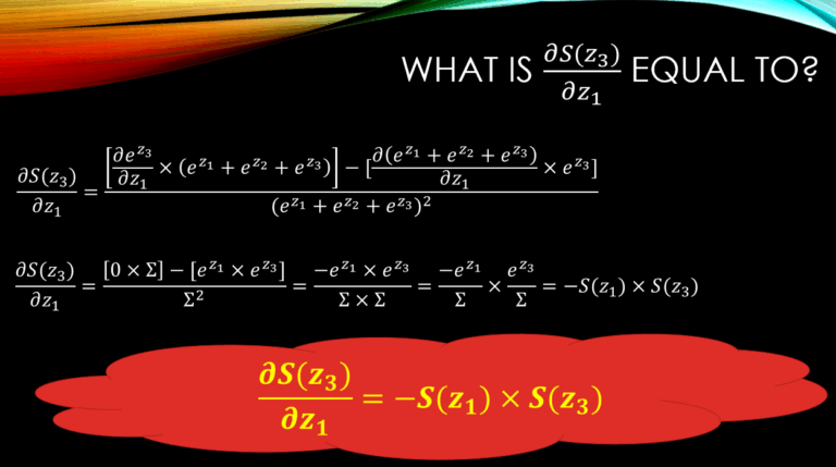 The Derivative of Softmax(z) Function w.r.t z | ML-DAWN